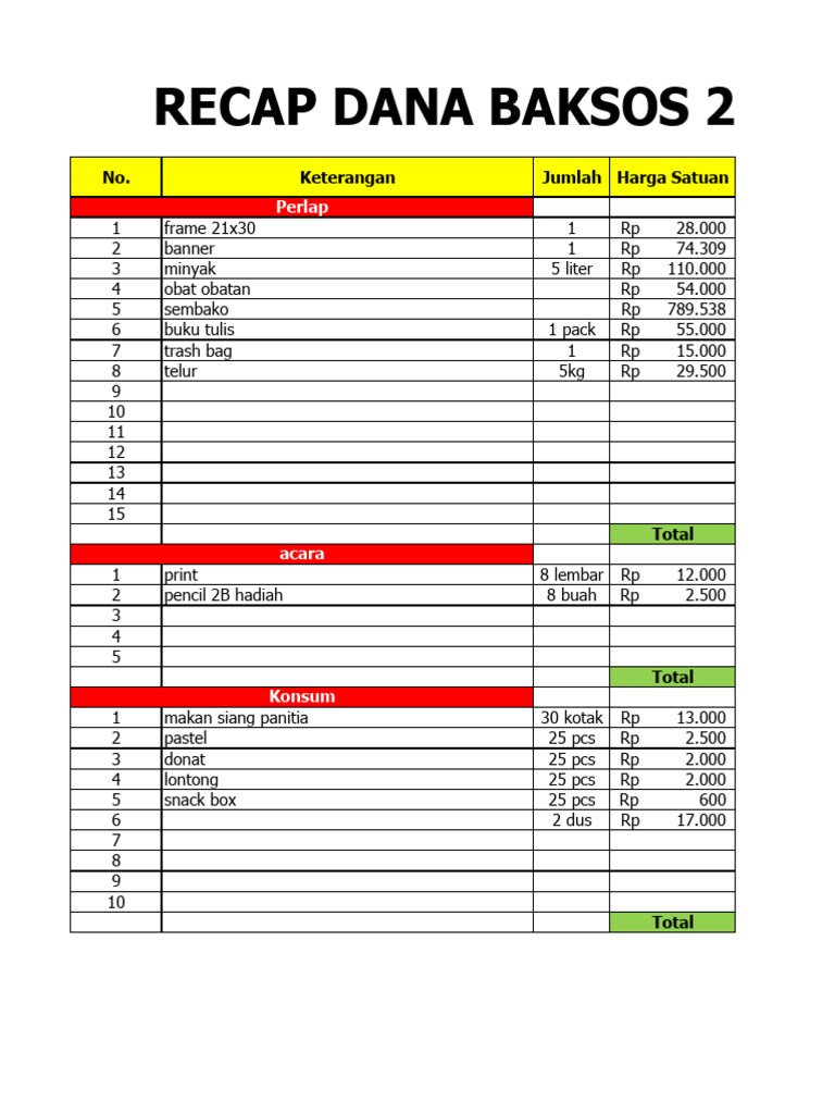 Recap Dana Baksos 2024 (1) | PDF