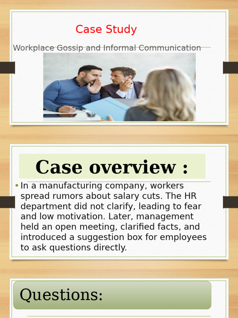 Case Study Business Communication | PDF | Communication | Human ...