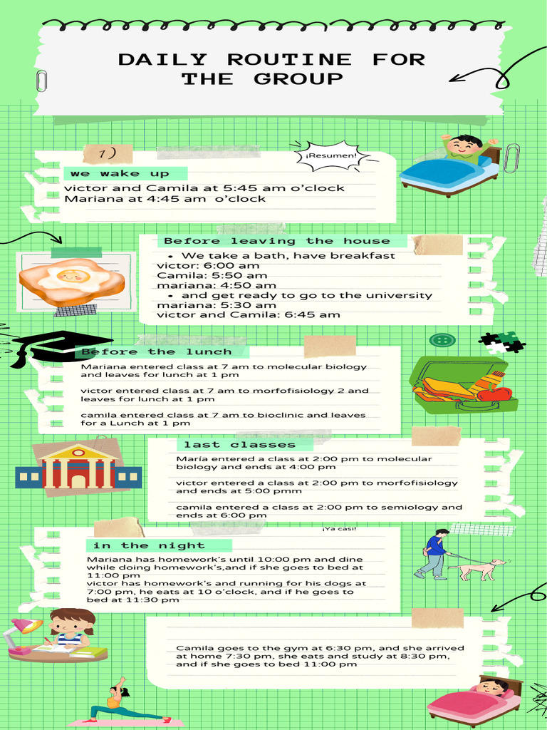 Daily Routine For The Group | PDF