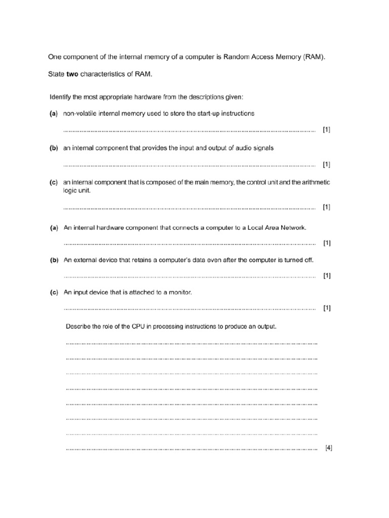 ICT Notebook Questions | PDF