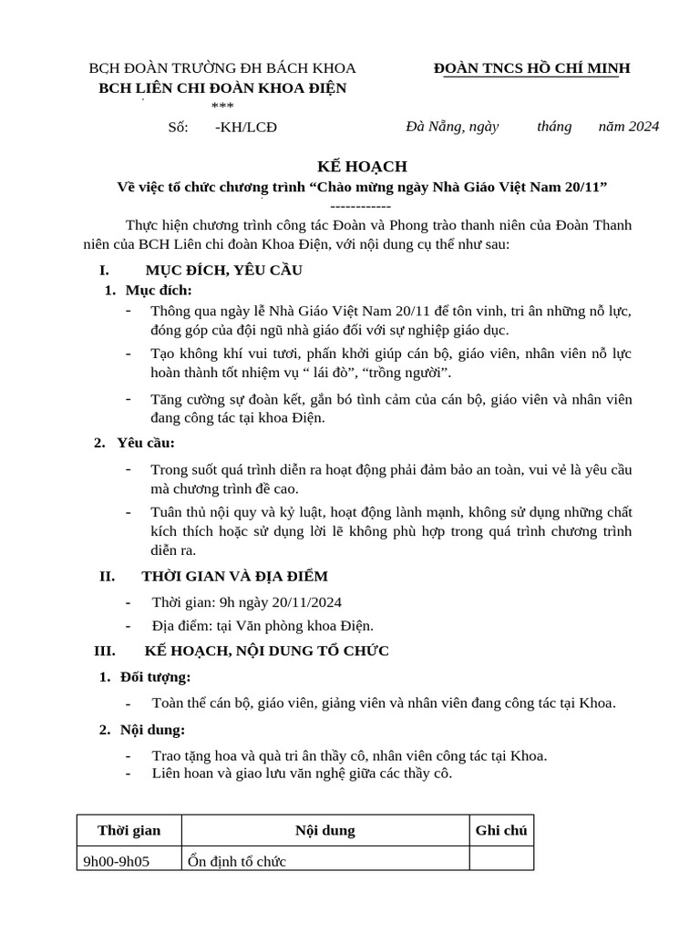KH Nha Giao VN | PDF