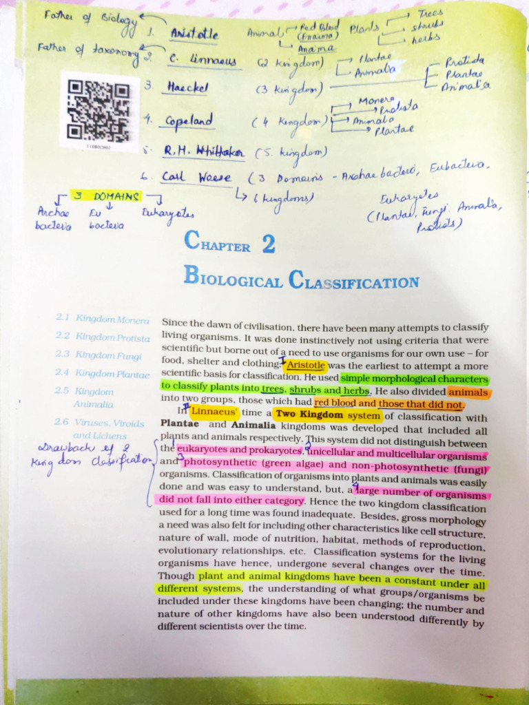 Biological Classification NCERT Notes | PDF