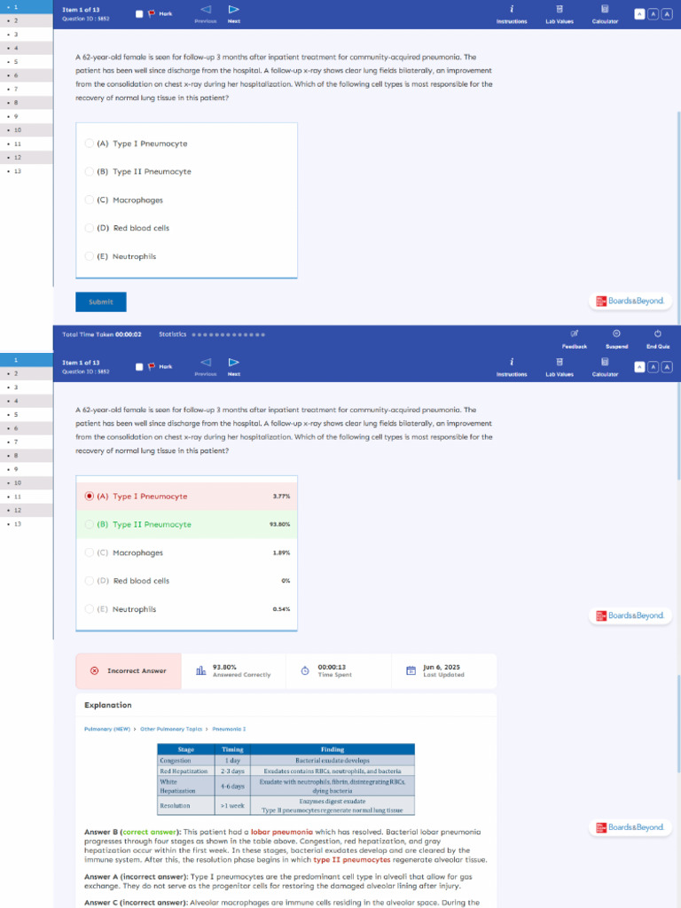 Pneumonia I-Quiz | PDF