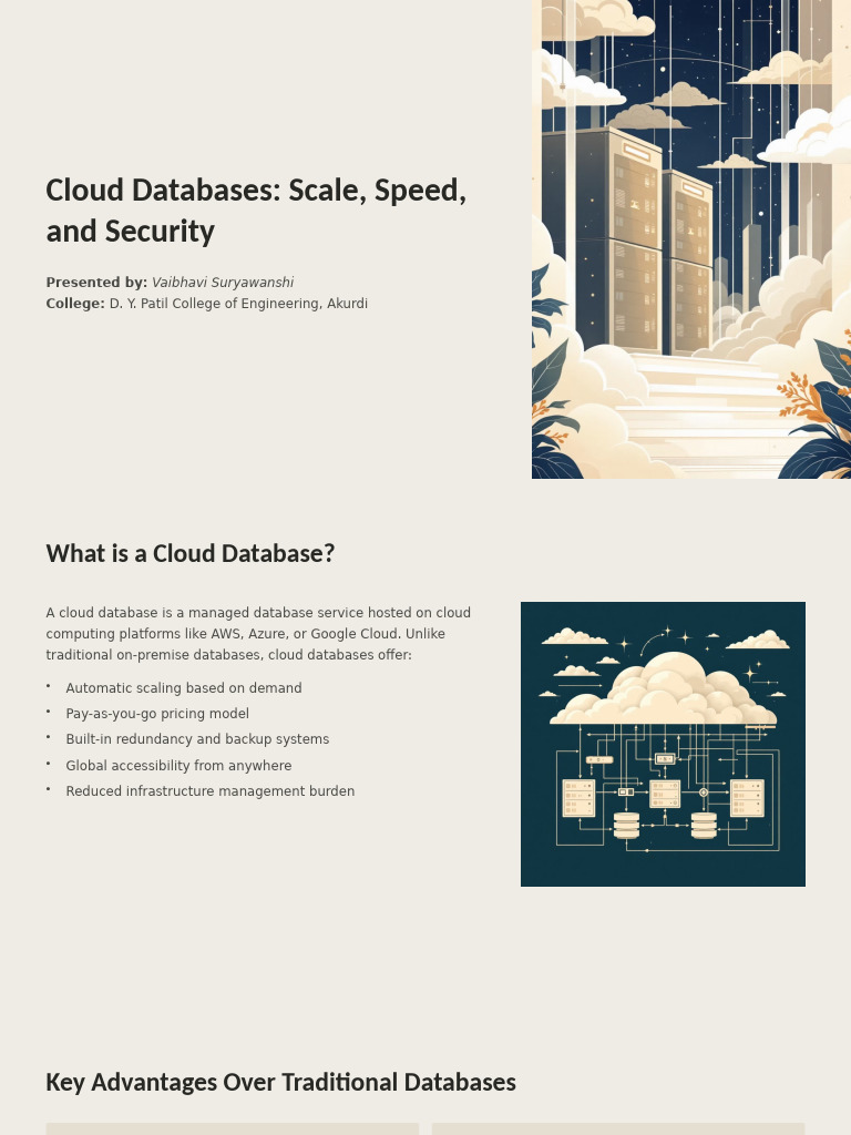 Cloud Databases Scale Speed and Security | PDF | Cloud Computing ...