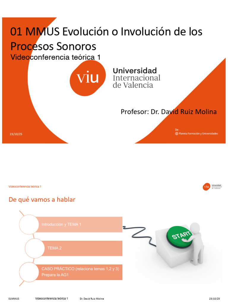 Videoconferencia Teórica 1 - 01MMUS - Evolución o Involución de Los ...