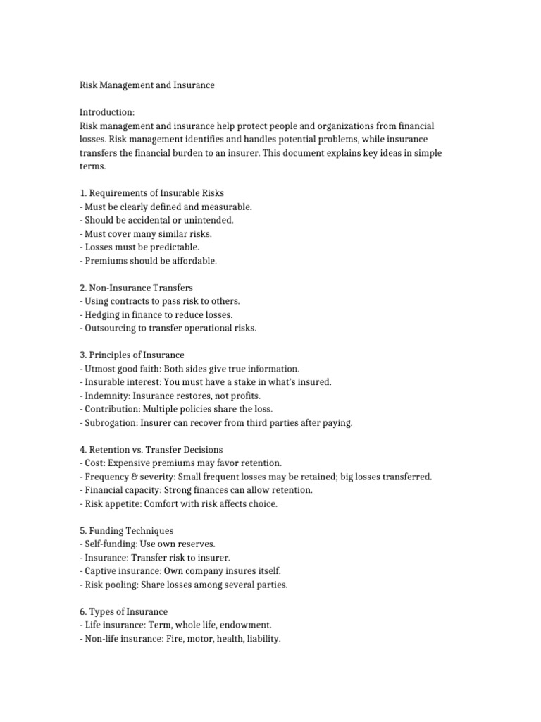 Understanding Risk Management & Insurance | PDF
