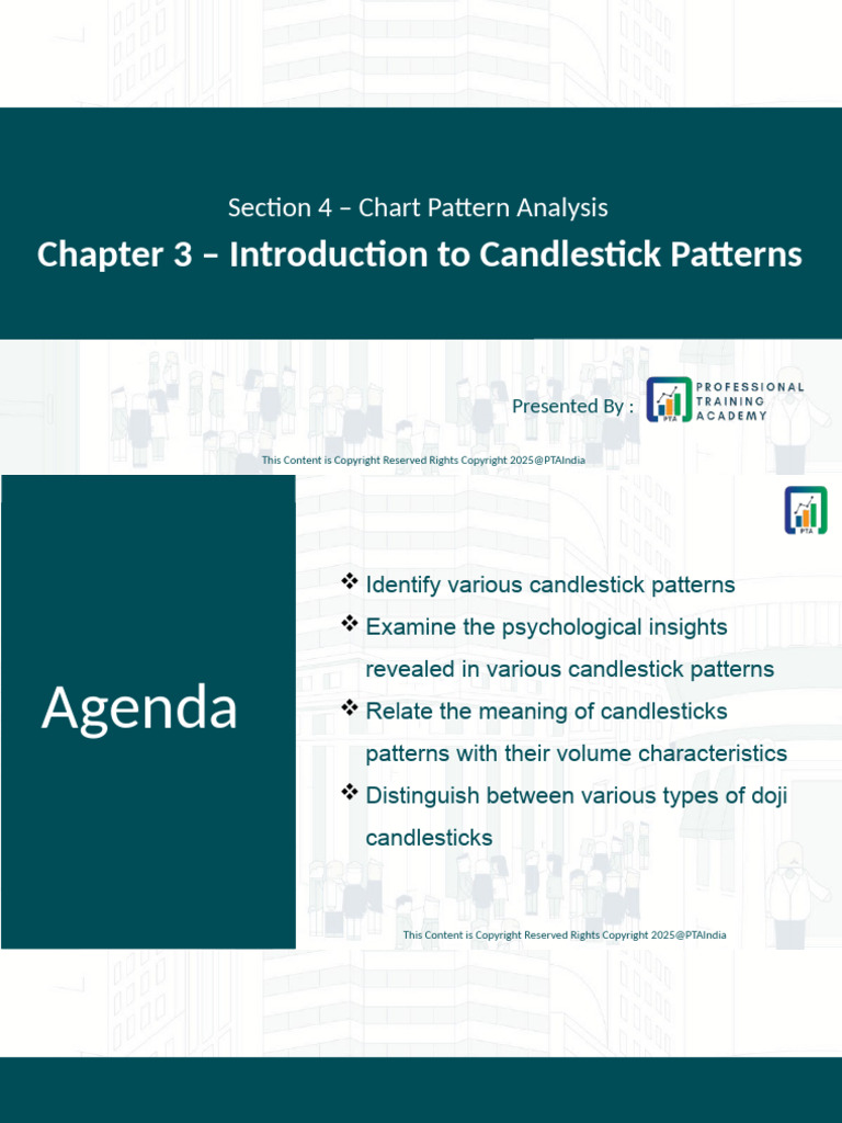 Section4-Chapter3-Introduction to Candlestick Pattern | PDF | Market Trend | Technical Analysis
