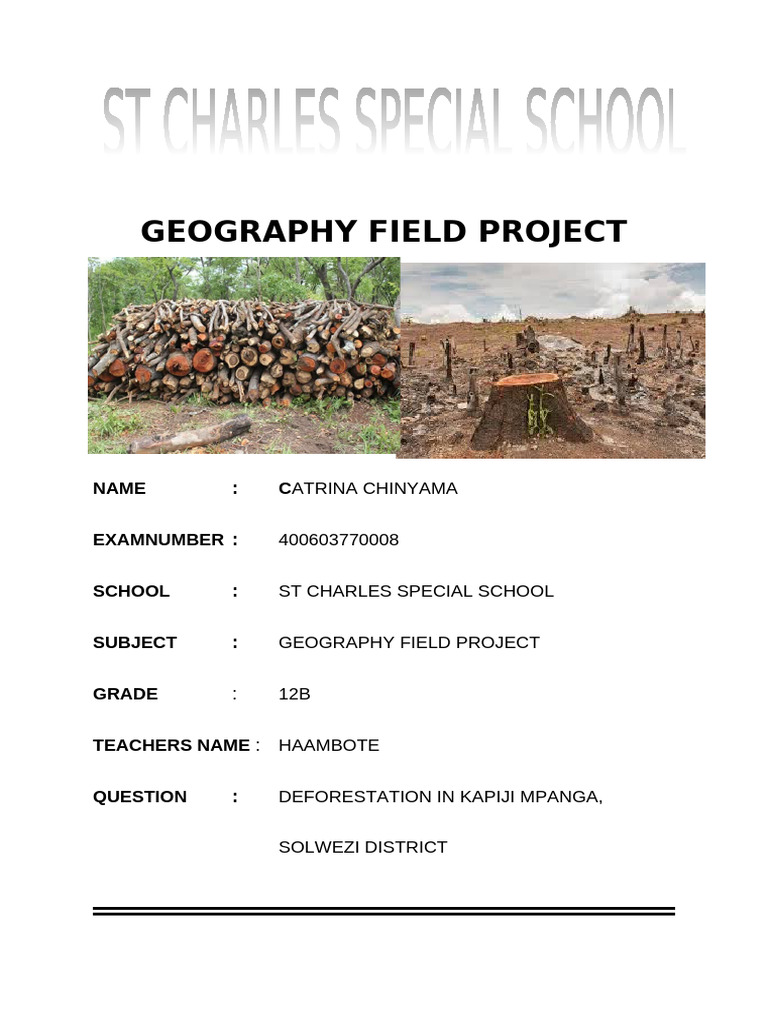 Deforestation Study in Kapiji Mpanga | PDF | Deforestation | Forest ...