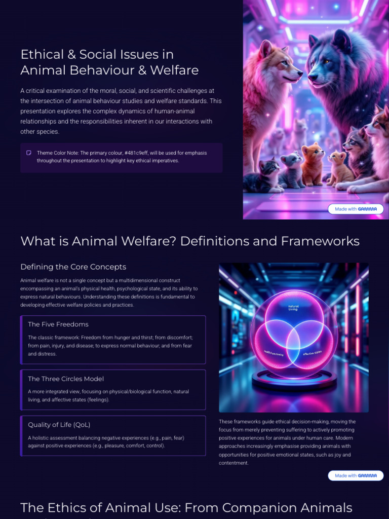 Ethical Issues in Animal Welfare Studies | PDF | Well Being | Animal ...