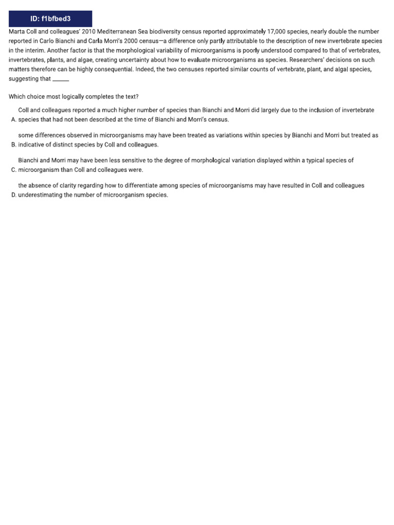 Information and Ideas - Hard (Questions) | PDF
