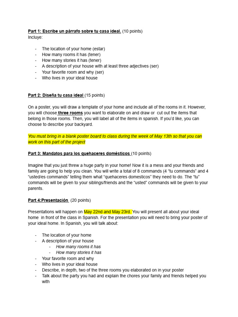 Proyecto - Mi Casa Ideal | PDF