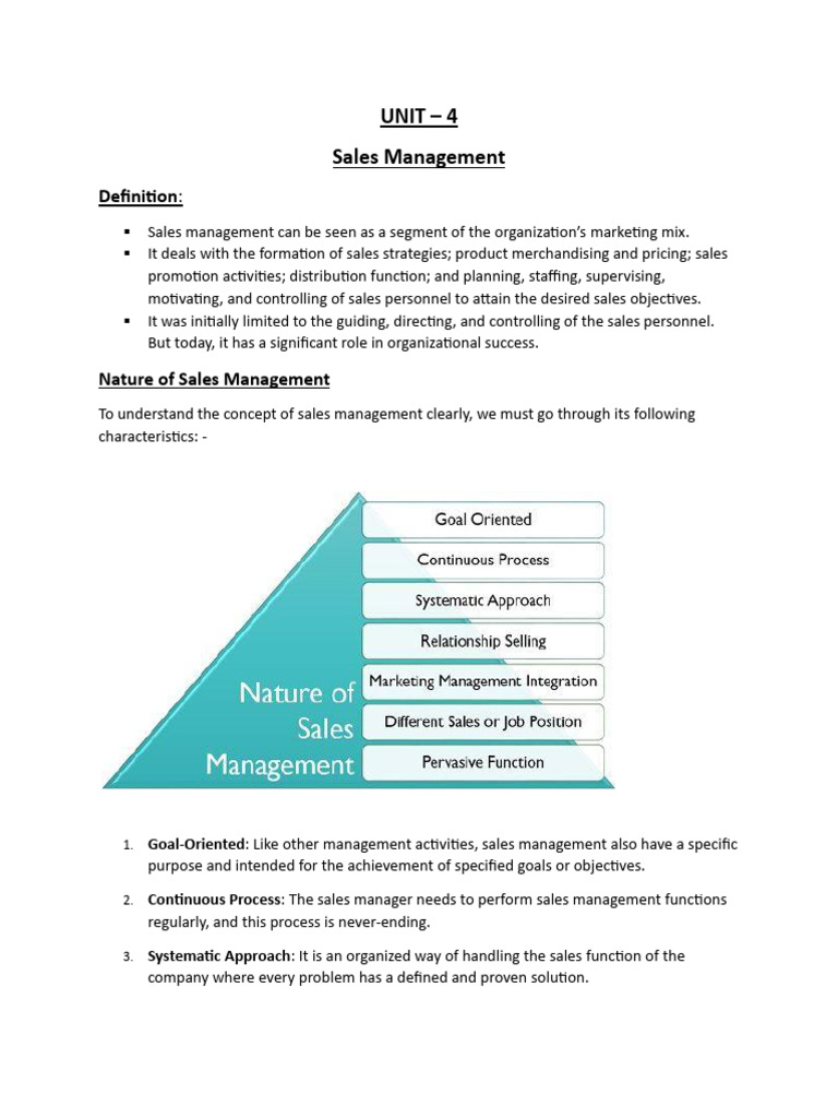 Understanding Sales Management Essentials | PDF | Sales | Forecasting