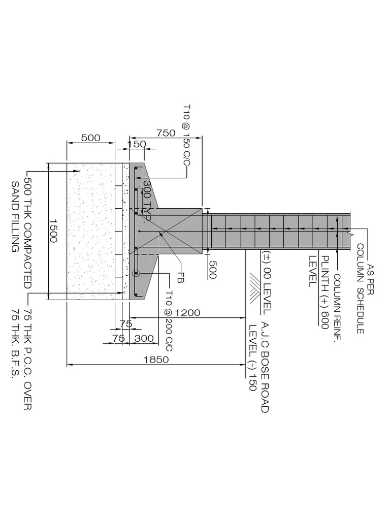 Column Reinforcement and Filling Details | PDF