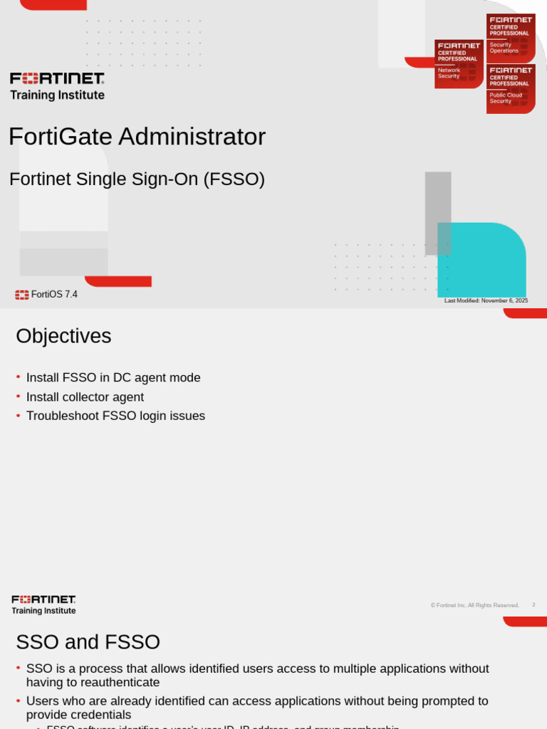 FortiGate_Admin_FSSO | PDF | Firewall (Computing) | Active Directory