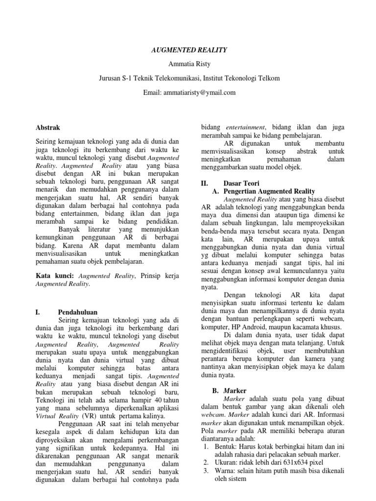 Augmented Reality Paper | PDF
