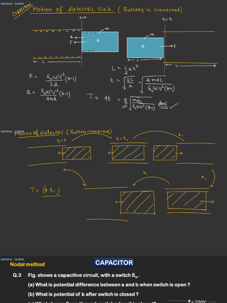 Capacitor L-09 (Class Notes) NJ - 247 | PDF