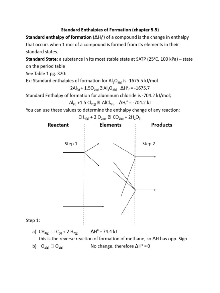 Chapter 5.5 Standard Enthalpies of Formation | PDF | Applied And Interdisciplinary Physics ...