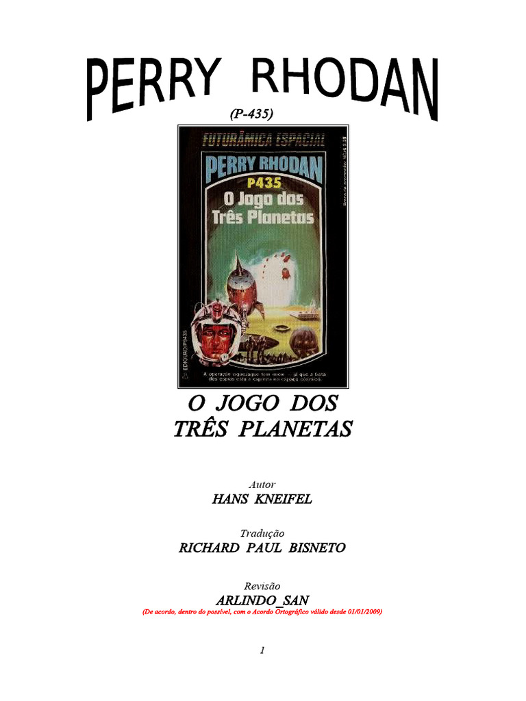 P-435 - O Jogo Dos Três Planetas - Hans Kneifel | PDF | Sistema Solar ...