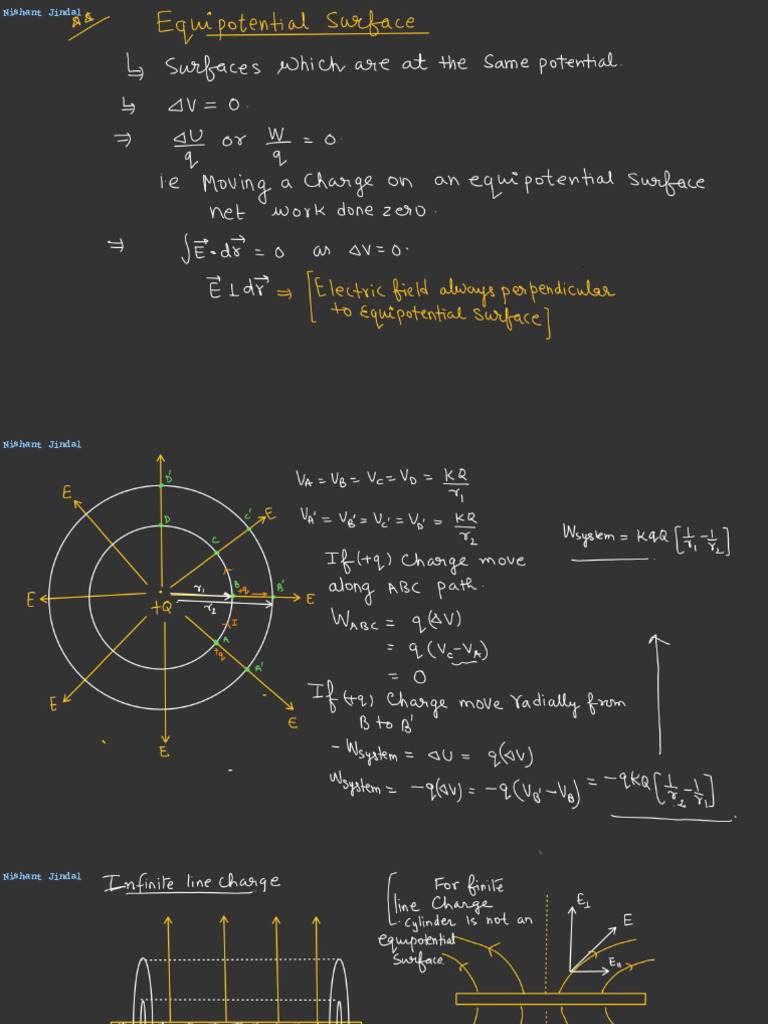 Electrostatics L-11 (Class Notes) NJ - 247 | PDF