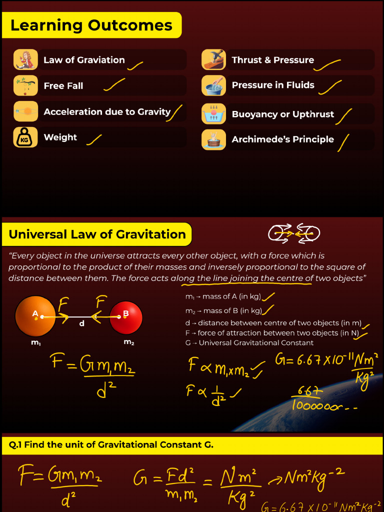 Gravitation Final. | PDF