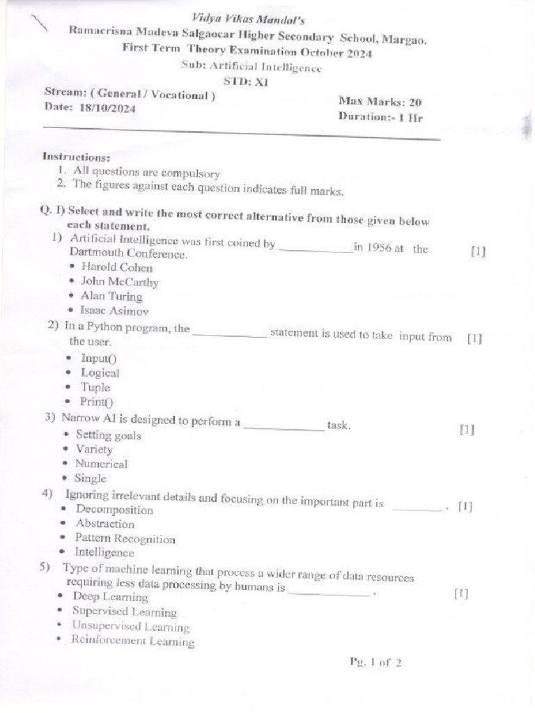 Artificial Intelligence Pdf