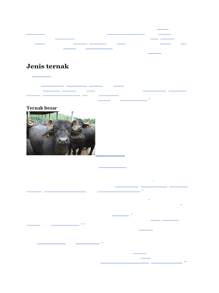 Peternakan di Indonesia: Jenis dan Peran | PDF