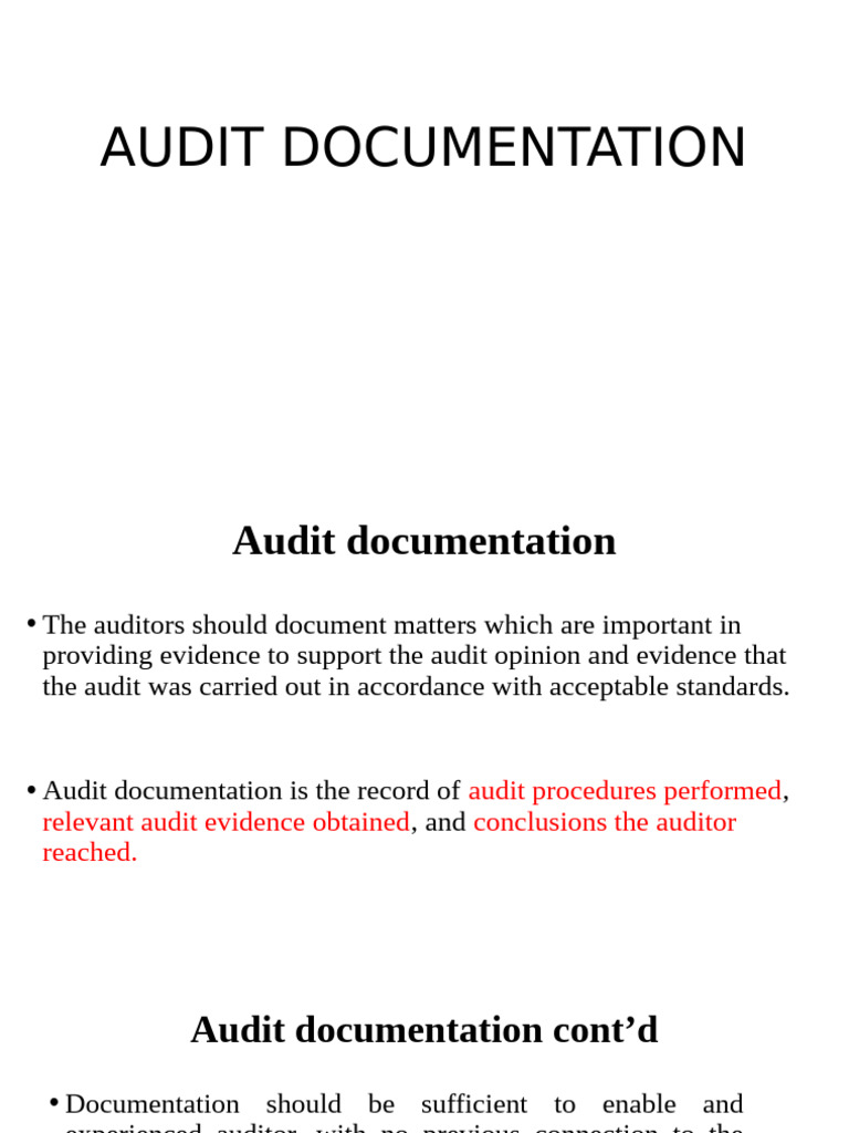 Essential Audit Documentation Guide | PDF | Audit | Business