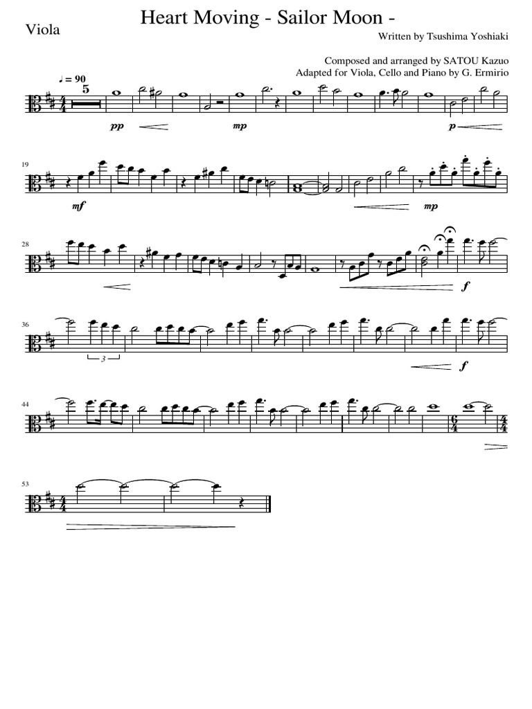Heart Moving - Sailor Moon --Viola | PDF