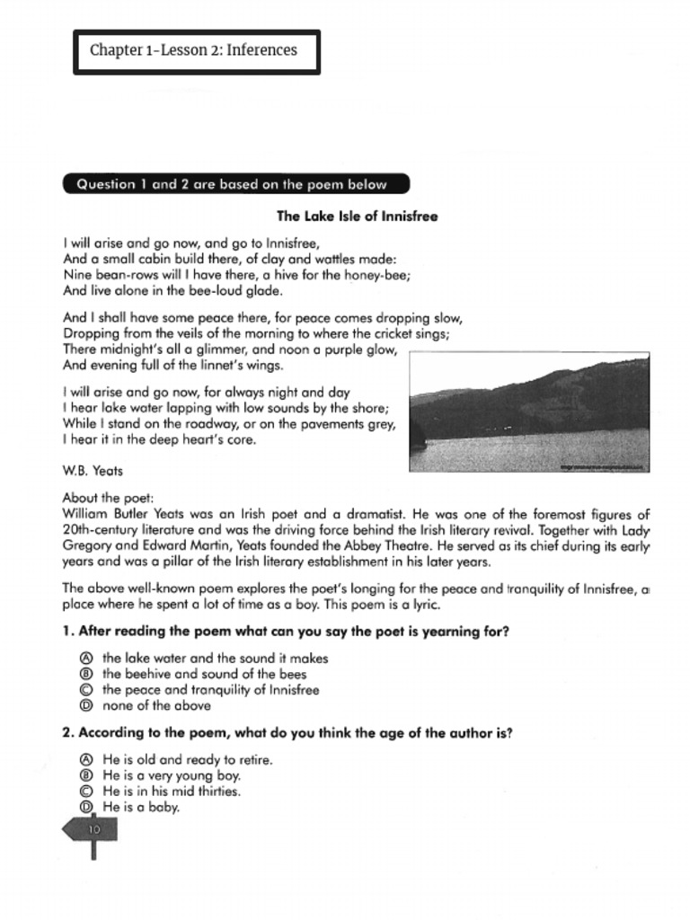 8th Gr Ch 1 RL Lesson 2 Inferences | PDF