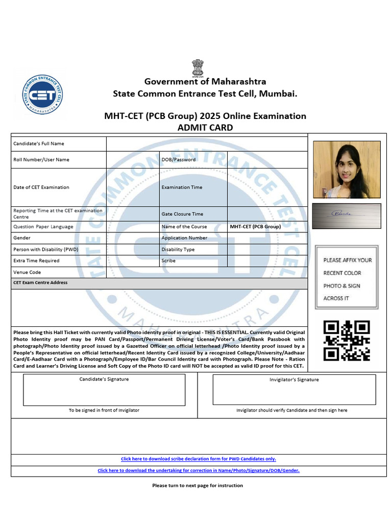 Hall Ticket | PDF | Identity Document | Biometrics