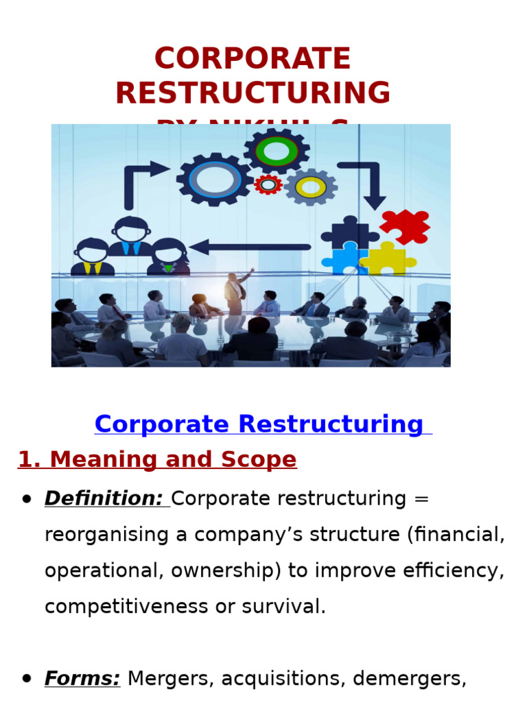 Corporate Restructuring - 2 | PDF | Mergers And Acquisitions | Business