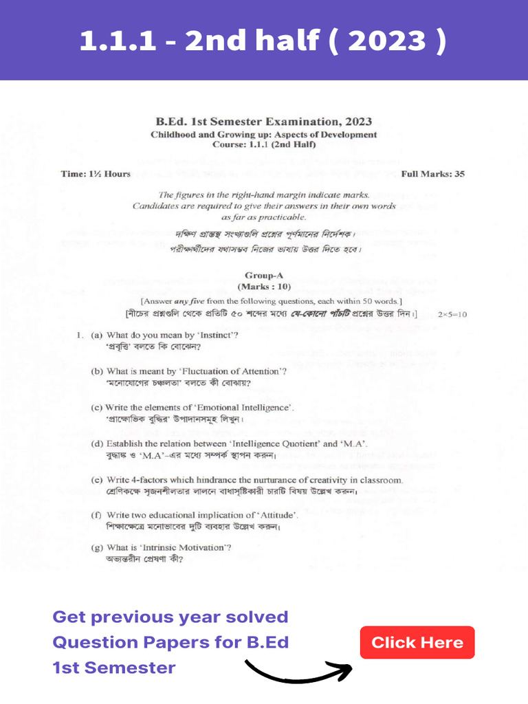 1.1.1 - 2nd Half - All Questions | PDF | Motivational | Motivation