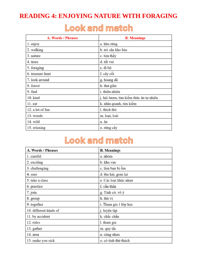 Reading 4 - Enjoying Nature With Foraging | PDF