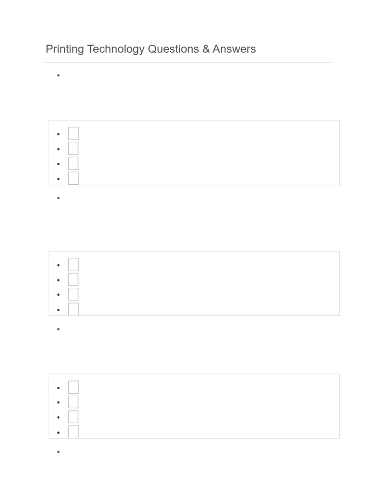 Printing Process MCQ New | PDF | Image Scanner | Graphic Design