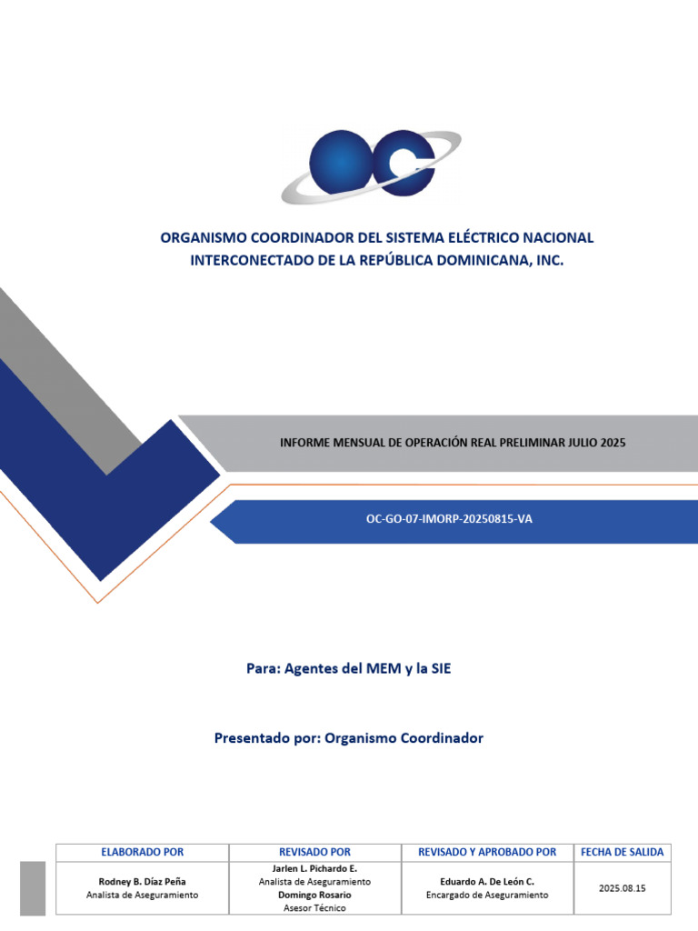 07 Informe Mensual de Operaci c3 93n Real Preliminar Julio - 2025 - Va ...