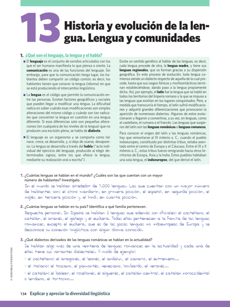 Diversidad y evolución de las lenguas | PDF | Dialecto | Lengua española