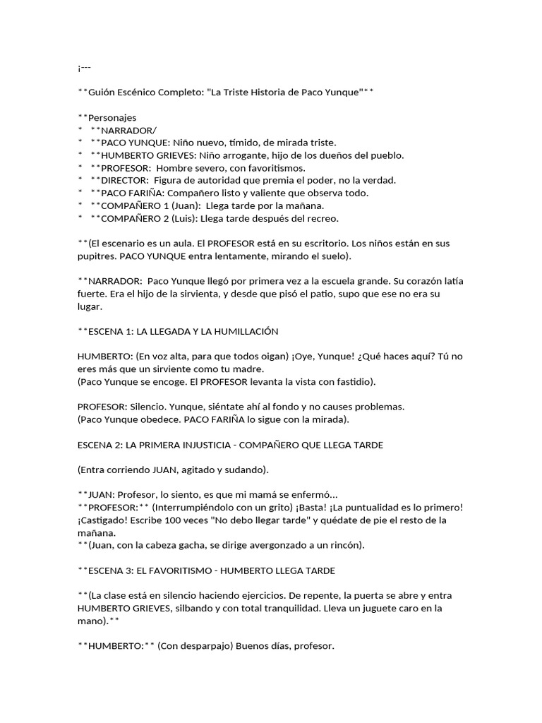 Guión Escénico Completo | PDF