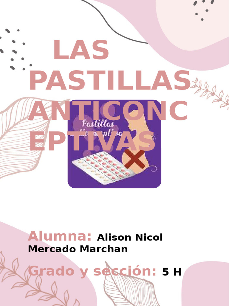 Uso y Eficacia de Pastillas Anticonceptivas | PDF | Píldora ...