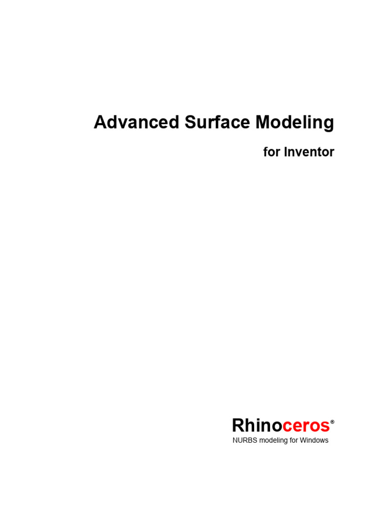 Advanced Surface Modeling with Rhino | PDF | Computer Aided Design
