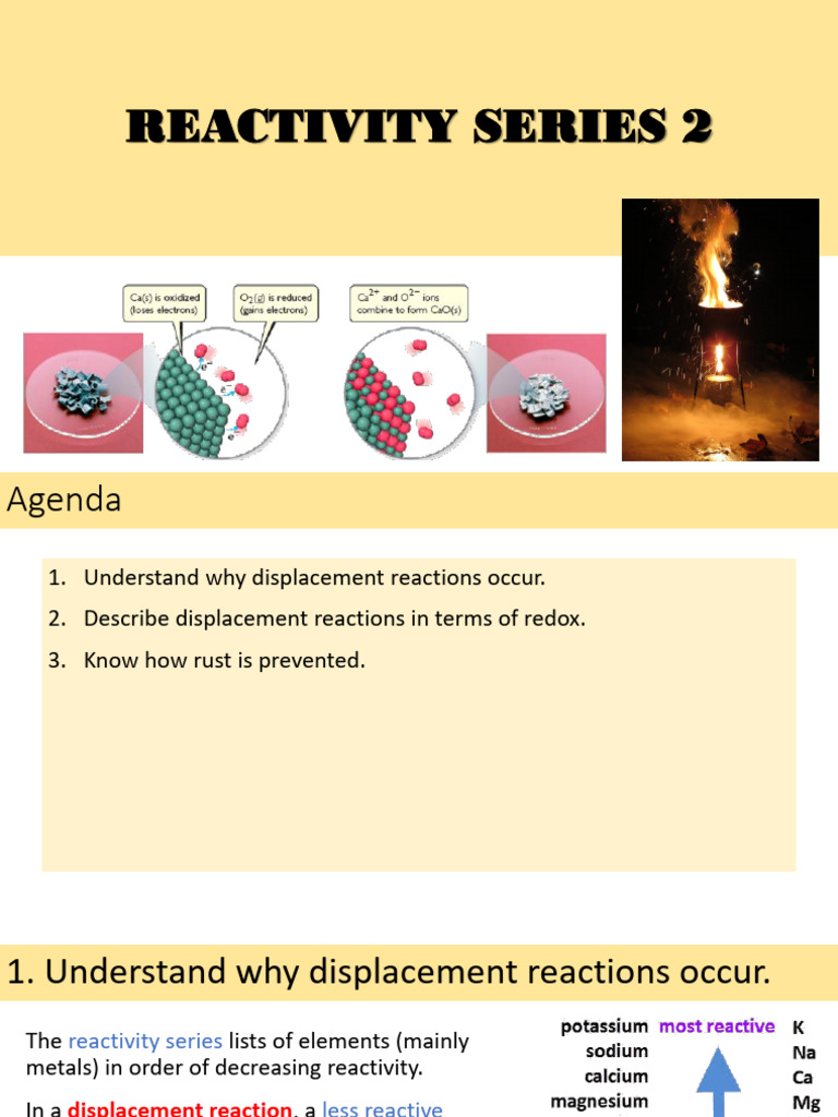 Lesson - Reactivity Series 2 | PDF | Redox | Physical Sciences