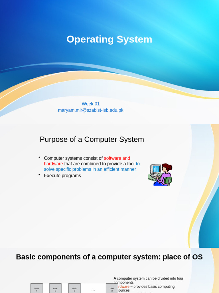 OperatingSystem Week01 | PDF | Operating System | Process (Computing)