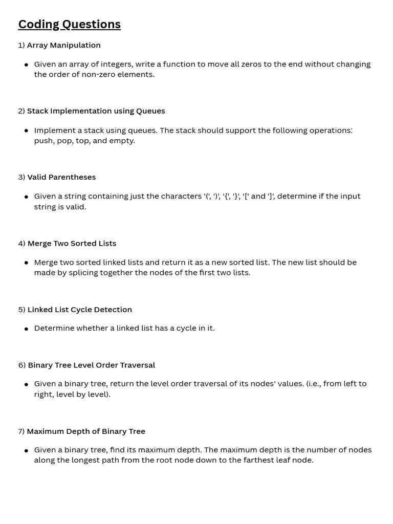Coding Assessments - Questions | PDF