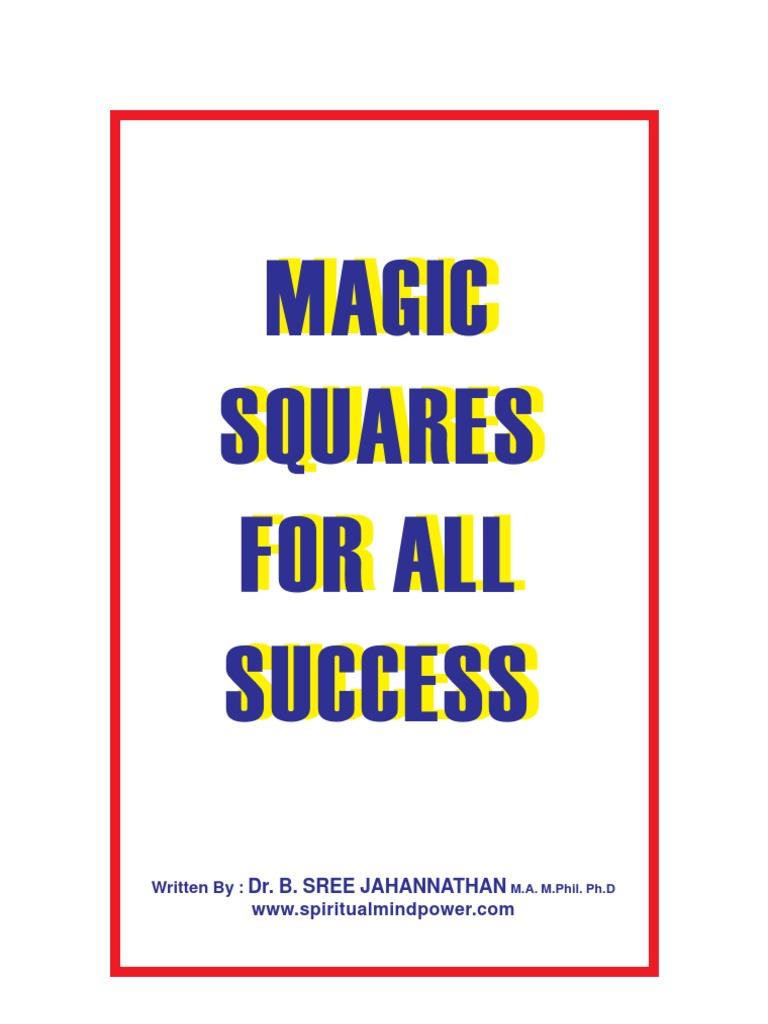 Magic Squares For All Success | PDF | Quantity | Universe