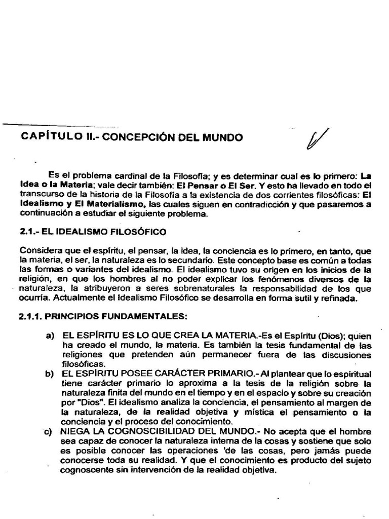 Concepci-n Del Mundo | PDF