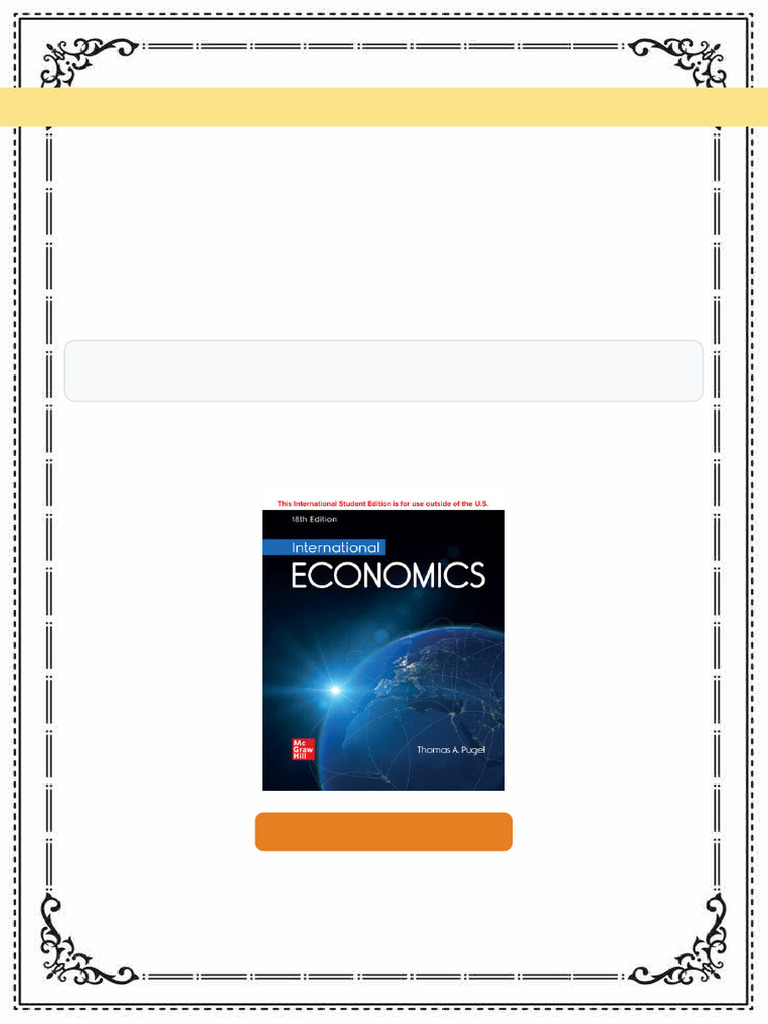 International Economics 18th Edition Thomas Pugel sample | PDF | Tariff ...