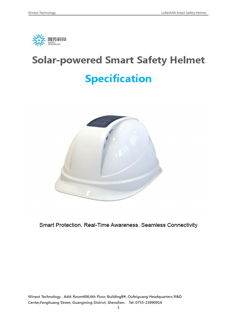 Smart Safety Helmet Specification | PDF | Electronics