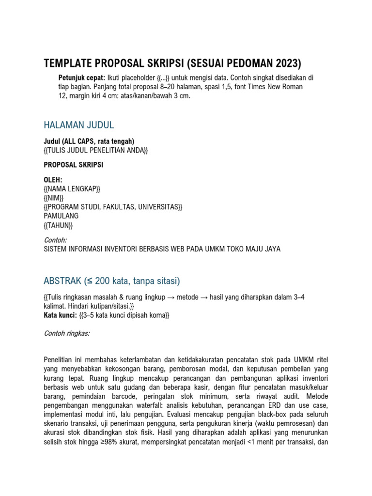Proposal Skripsi Sistem Inventori UMKM | PDF