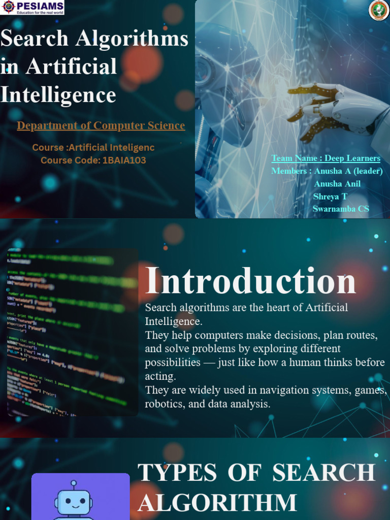 Search Algorithms in AI Explained | PDF | Artificial Intelligence ...