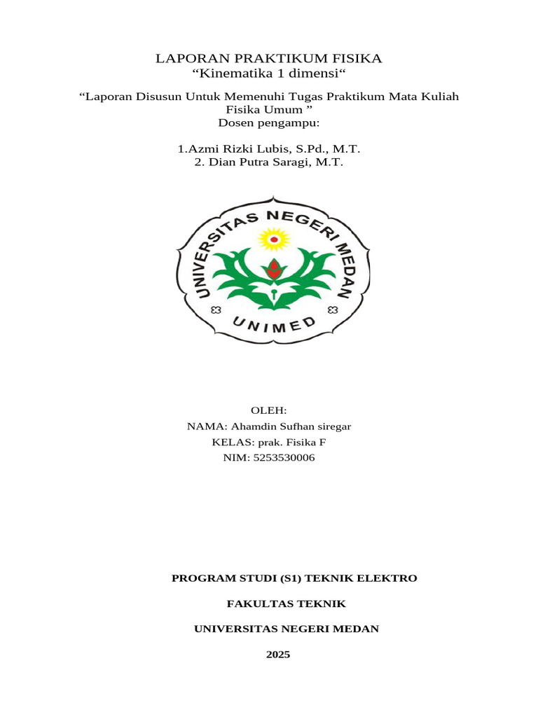 Contoh Laporan Praktikum | PDF