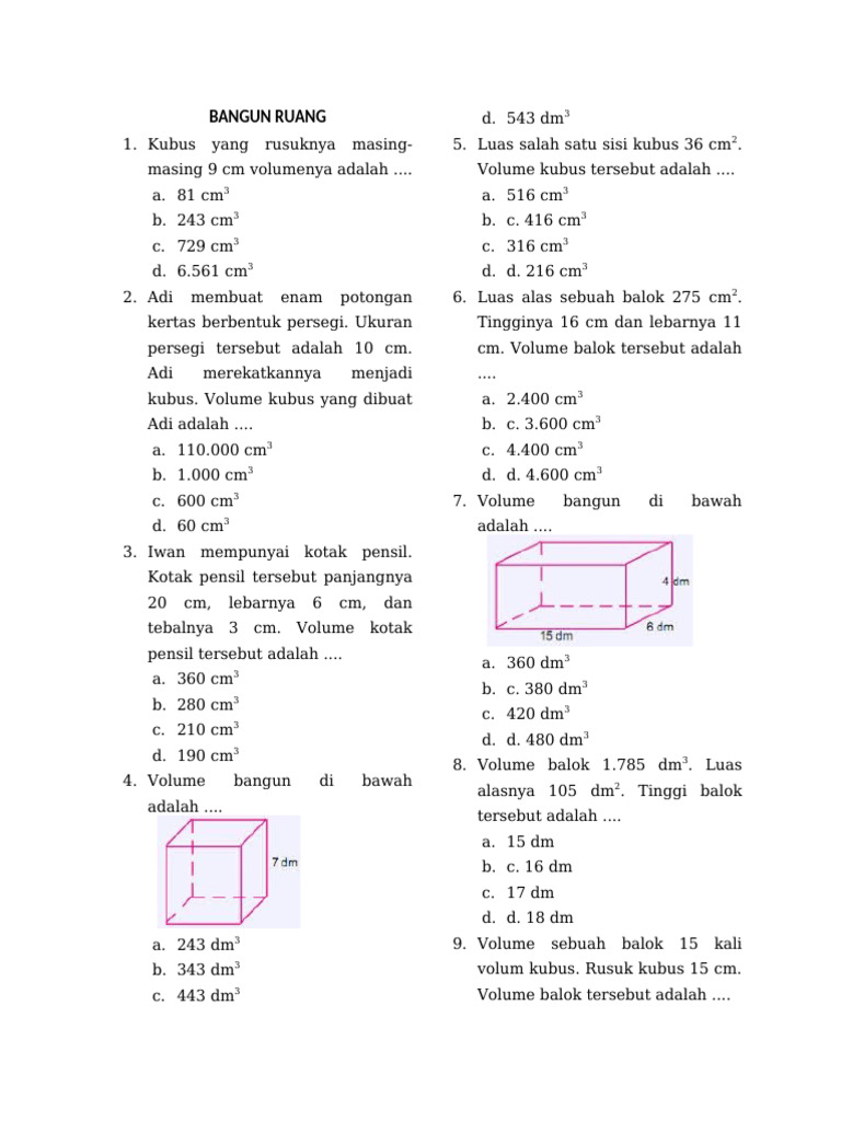 Bangun Ruang SD | PDF